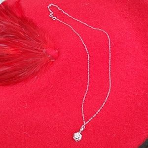 Unk | Jewelry | 4k White Gold Diamond Pendant | Poshmark